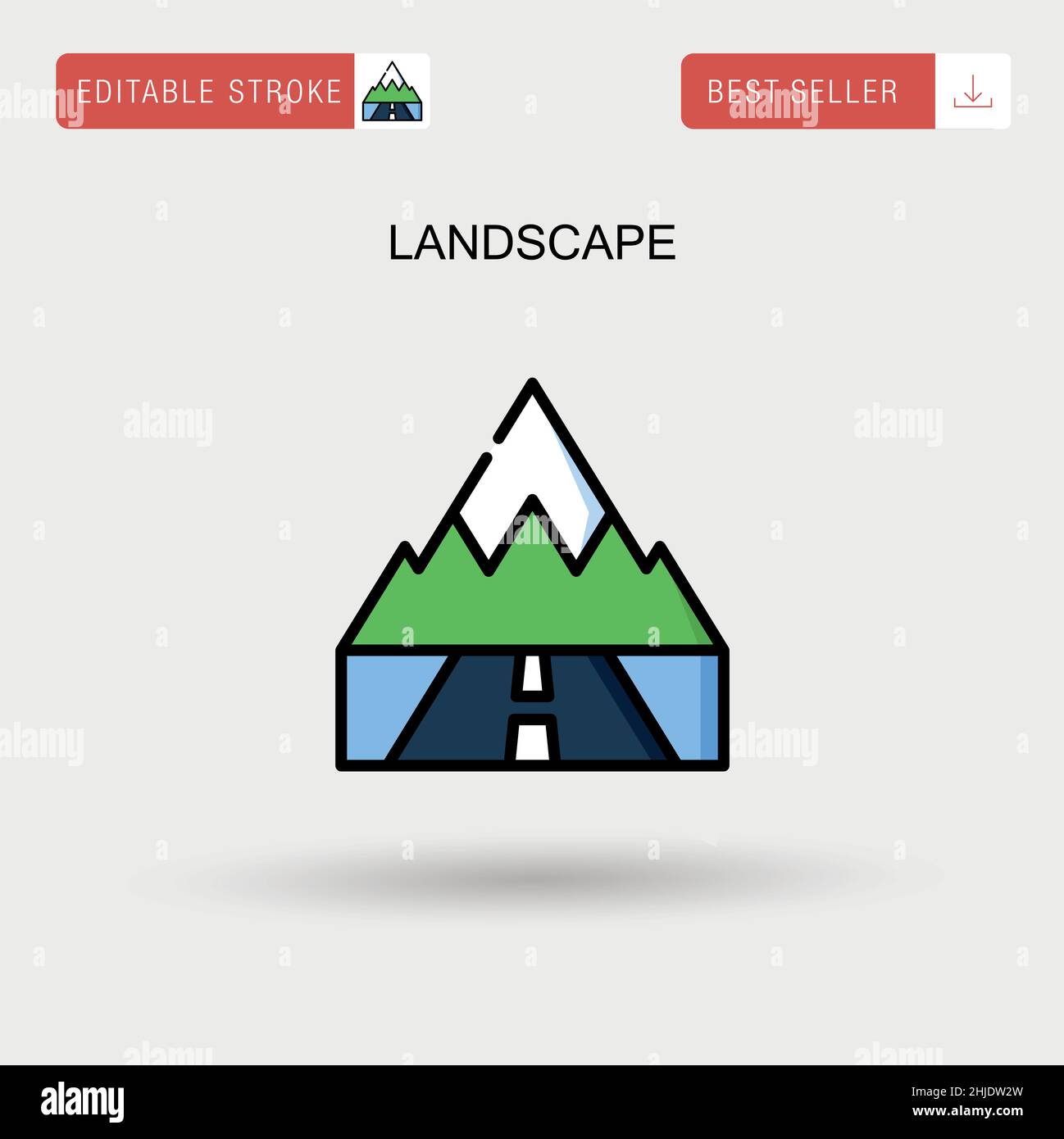 Landscape Simple vector icon Stock Vector Image & Art - Alamy