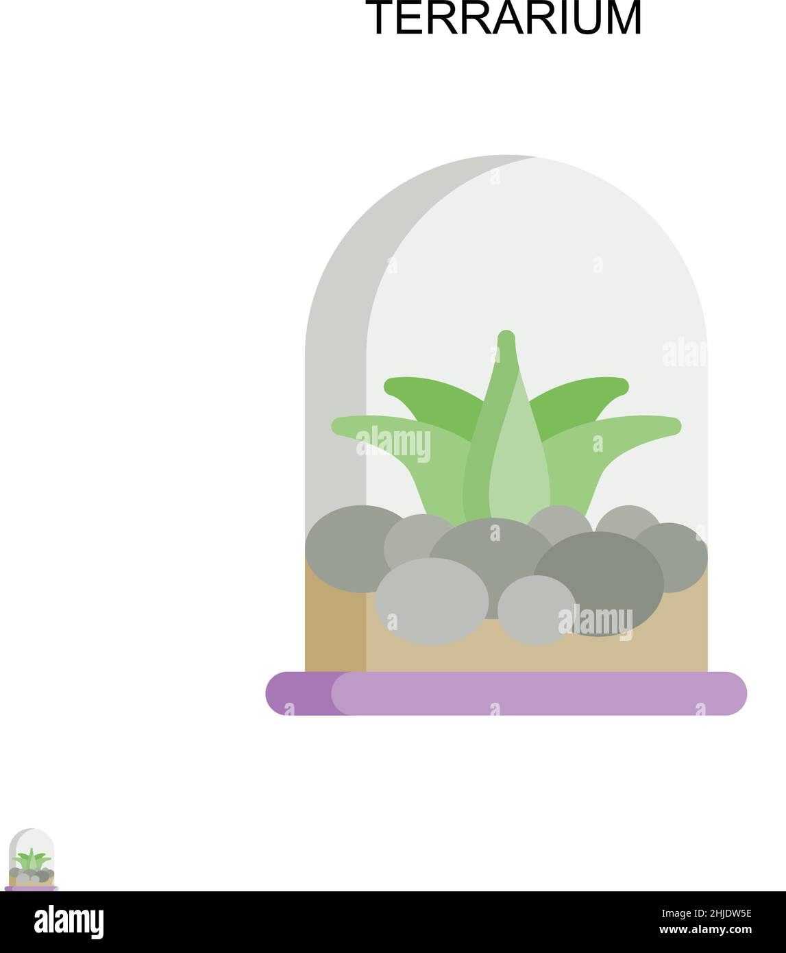 Terrarium Simple vector icon. Illustration symbol design template for ...