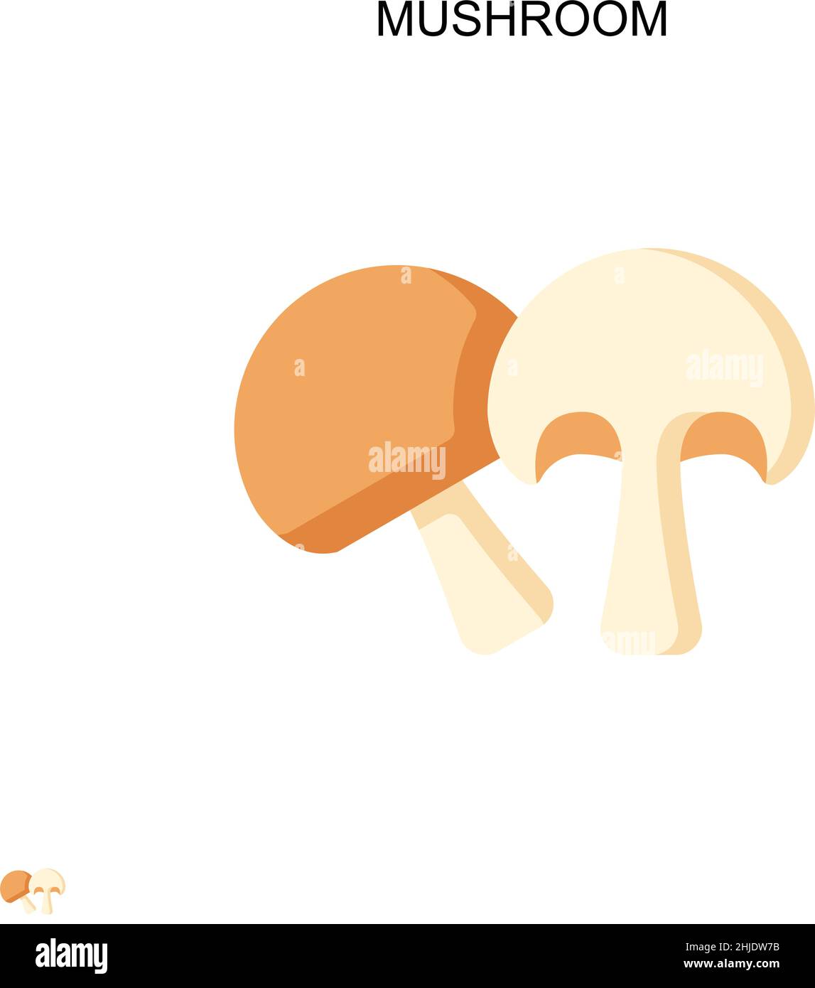 Mushroom Simple vector icon. Illustration symbol design template for ...