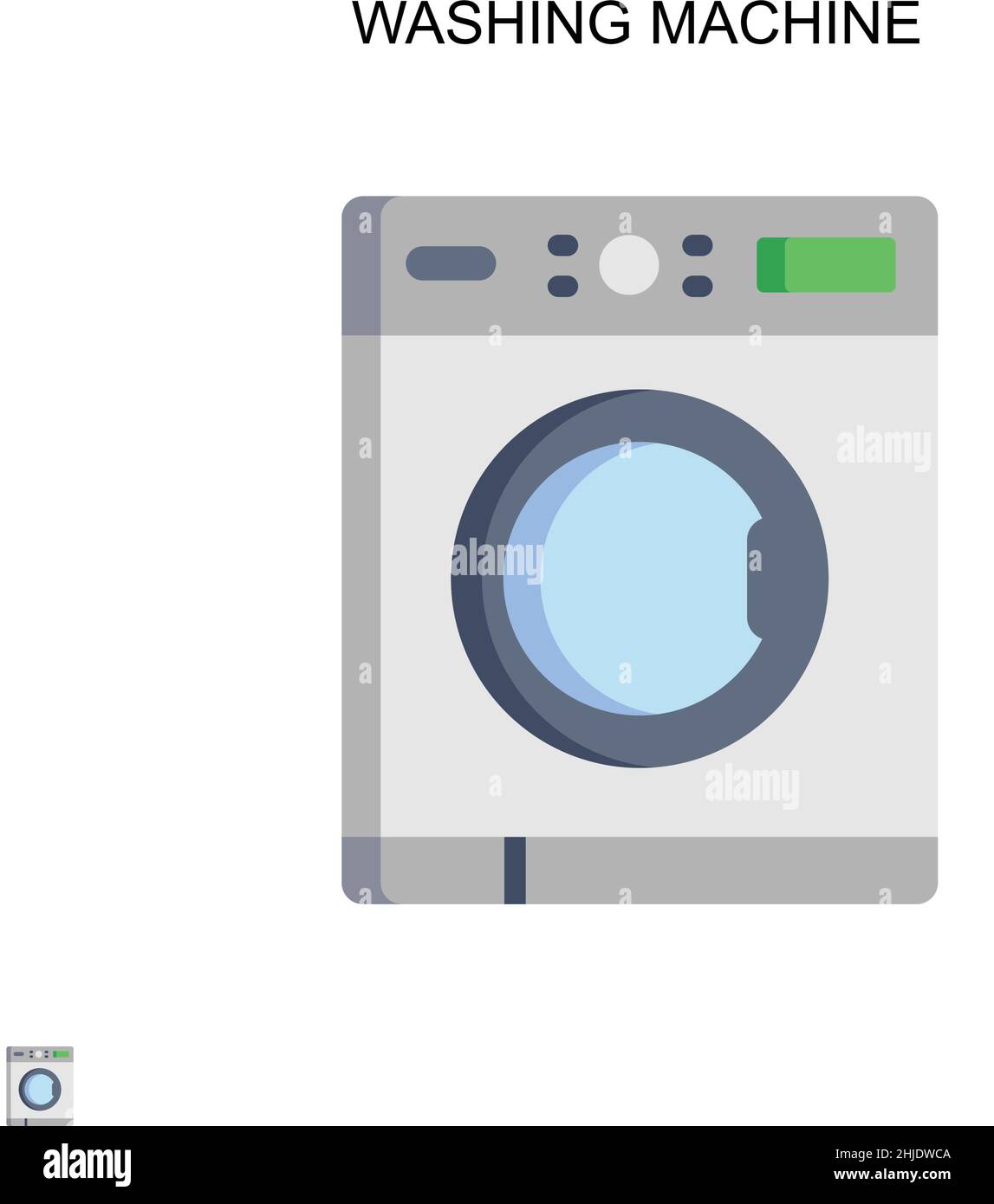 Washing machine Simple vector icon. Illustration symbol design template ...