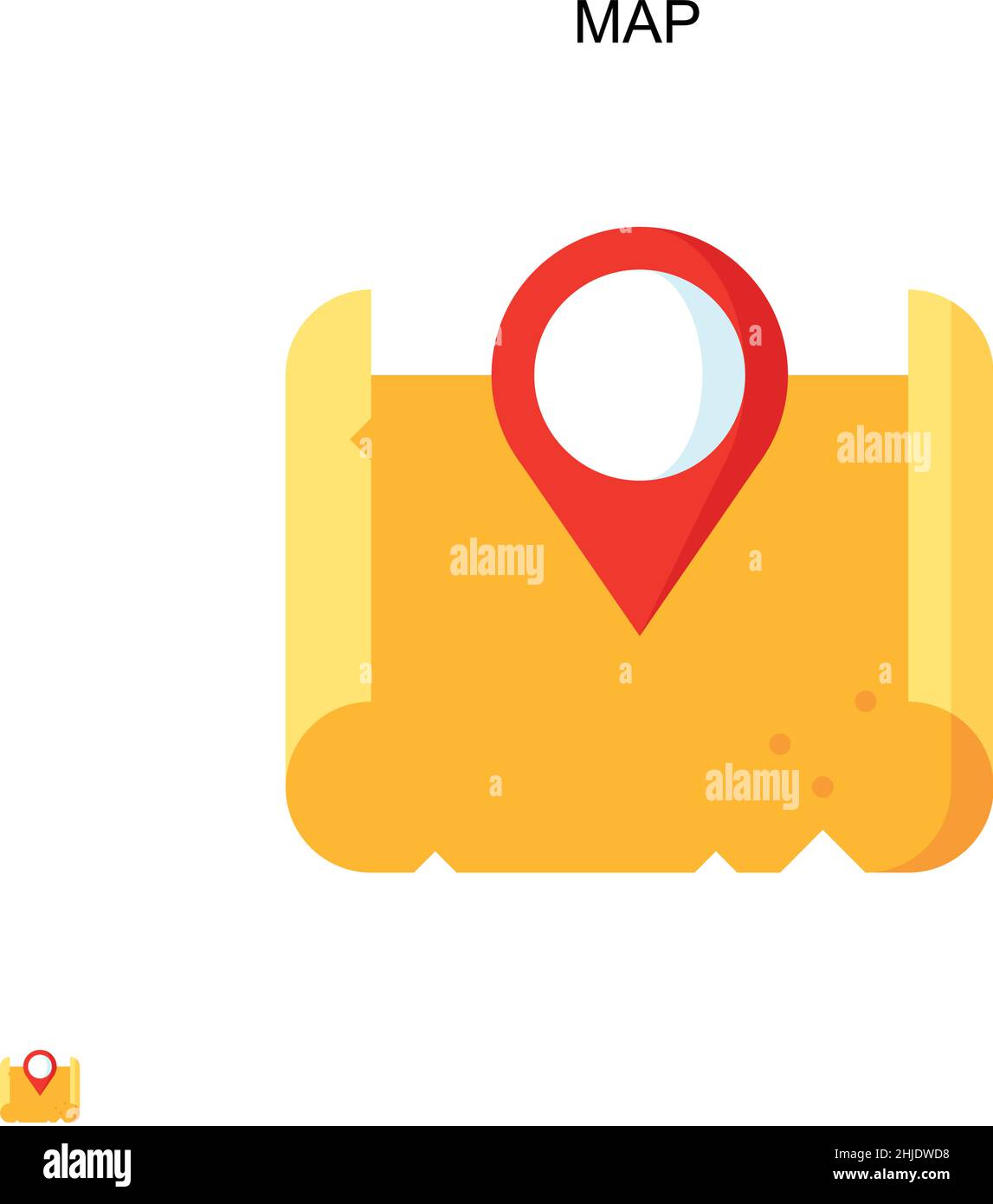Map Simple vector icon. Illustration symbol design template for web ...