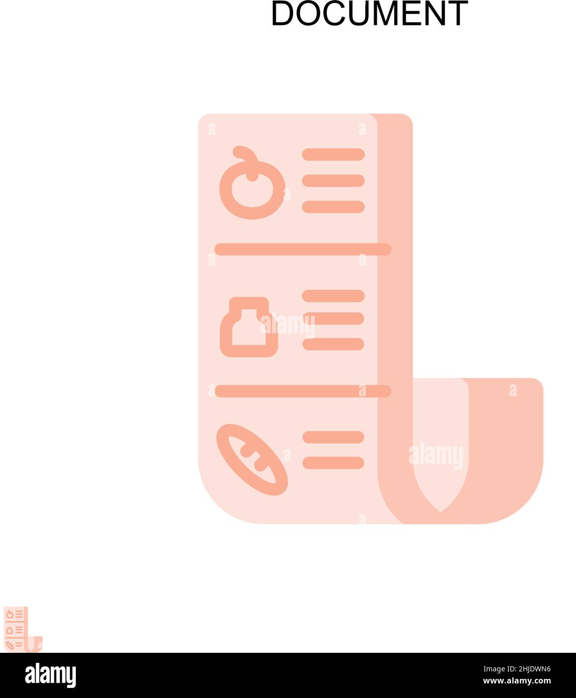 Document Simple vector icon. Illustration symbol design template for ...