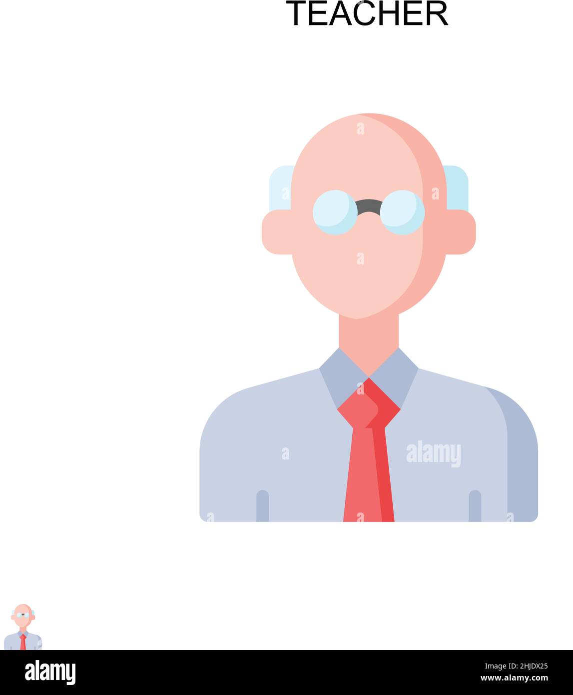 Teacher Simple vector icon. Illustration symbol design template for web ...