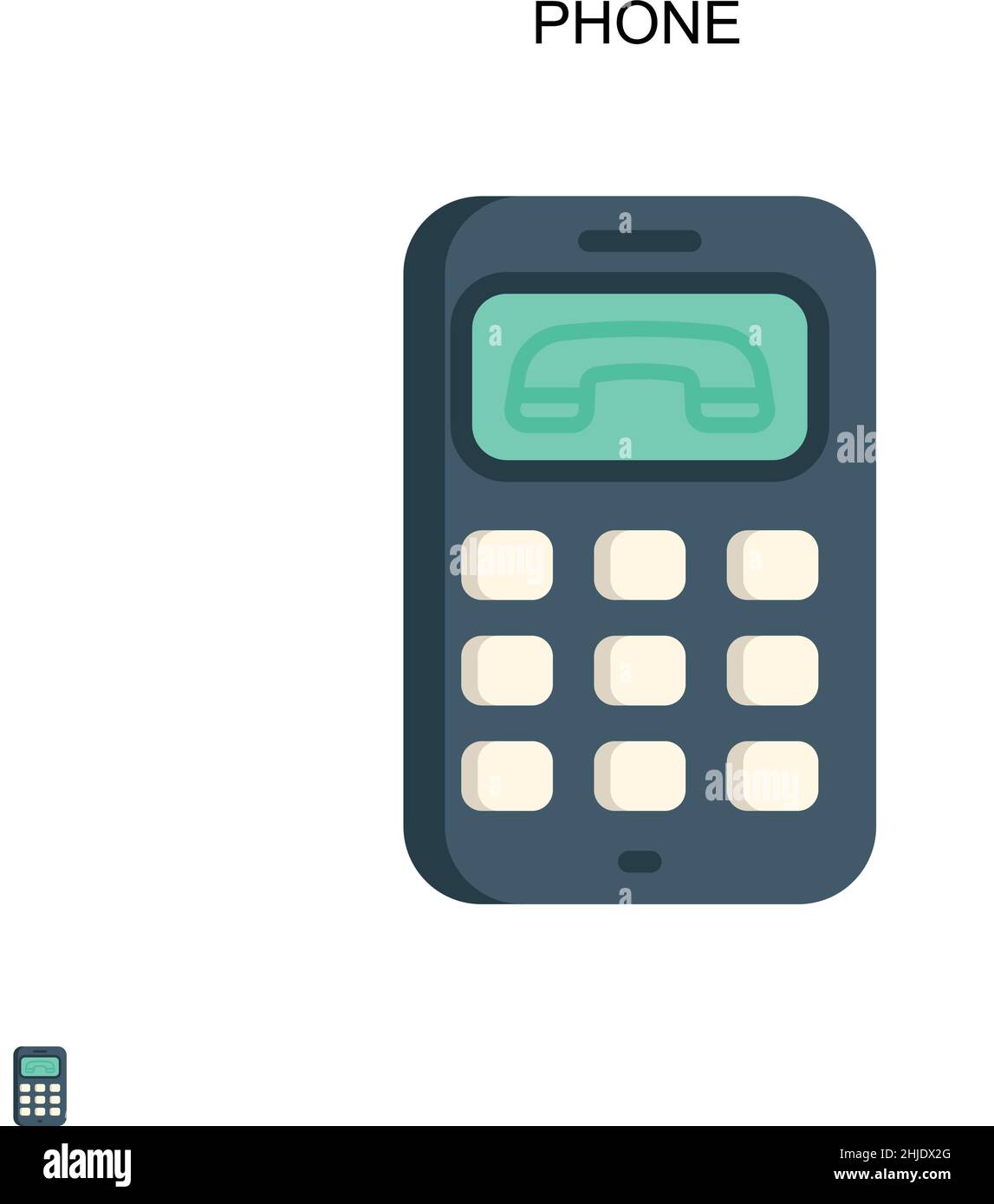 Phone Simple vector icon. Illustration symbol design template for web ...