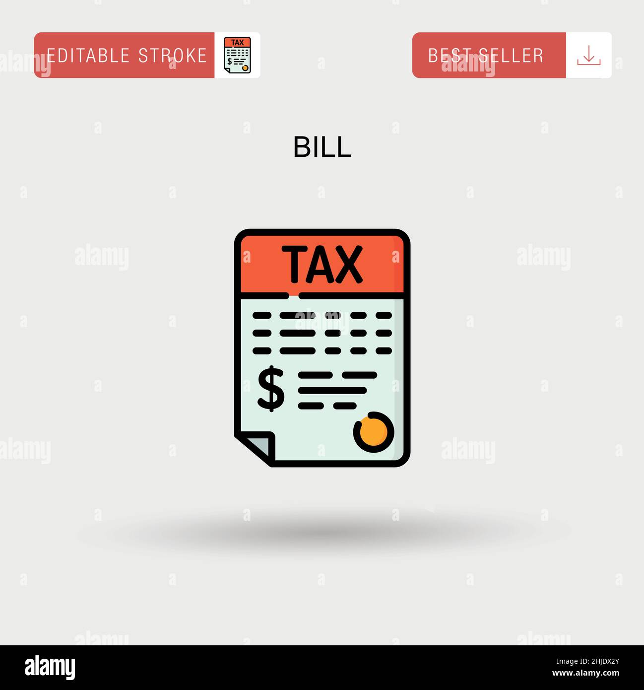 Bill Simple vector icon Stock Vector Image & Art - Alamy