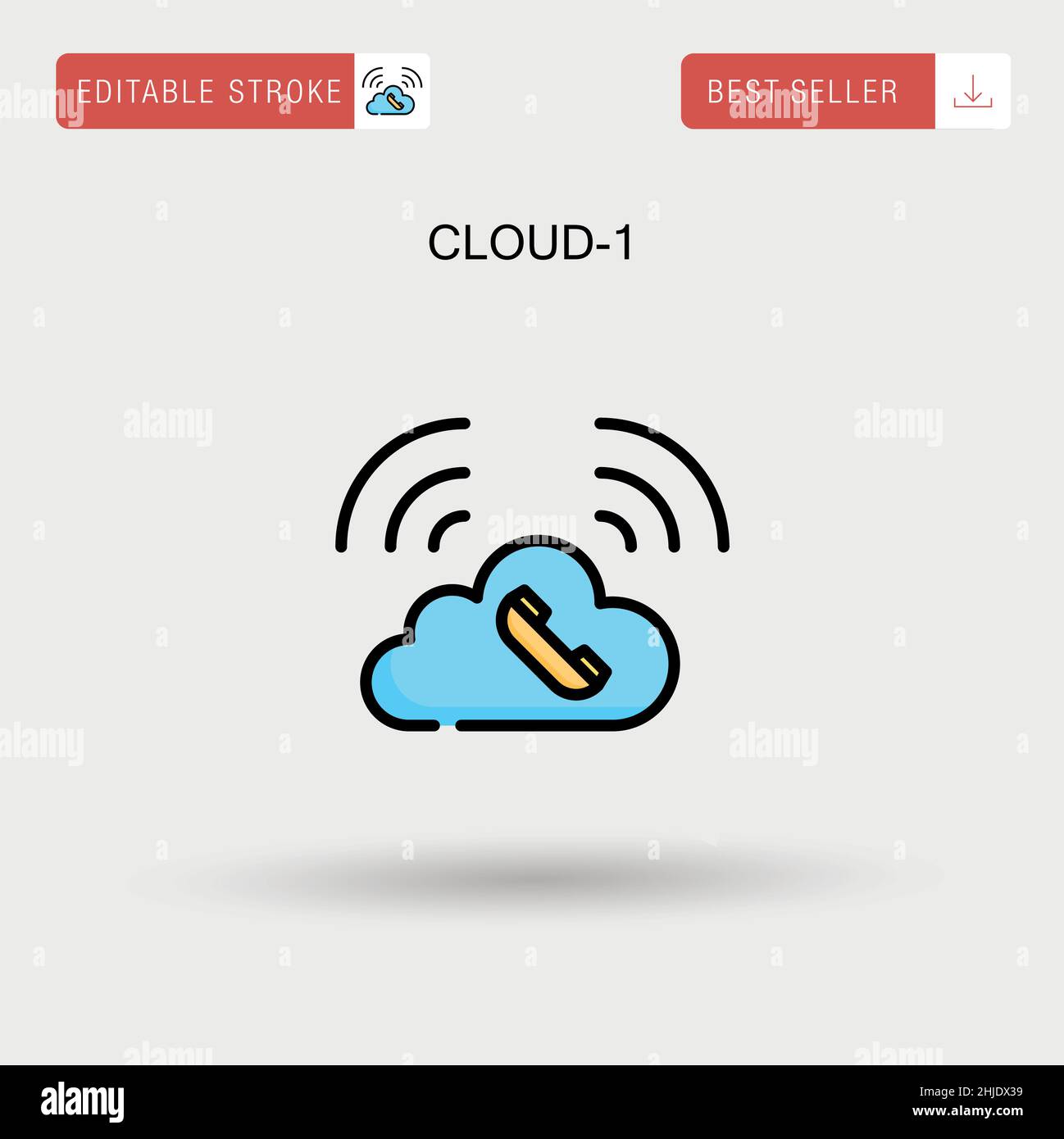 Cloud-1 Simple vector icon Stock Vector Image & Art - Alamy