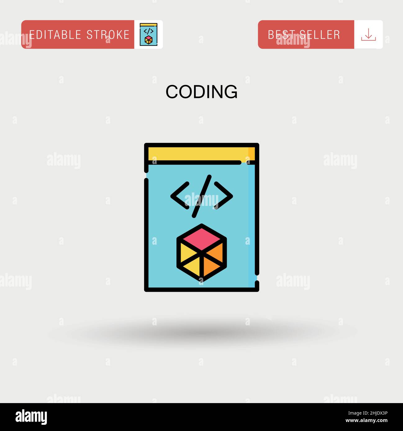 Coding Simple vector icon Stock Vector Image & Art - Alamy