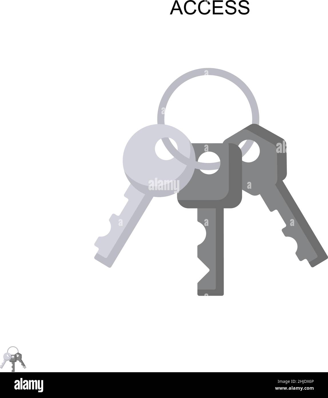 Access Simple vector icon. Illustration symbol design template for web ...