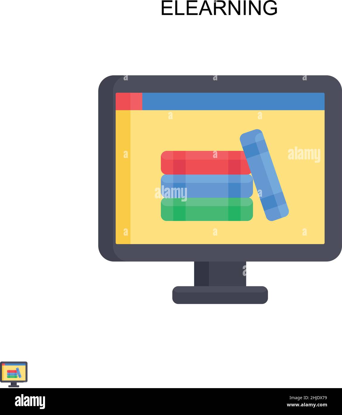 Elearning Simple vector icon. Illustration symbol design template for ...