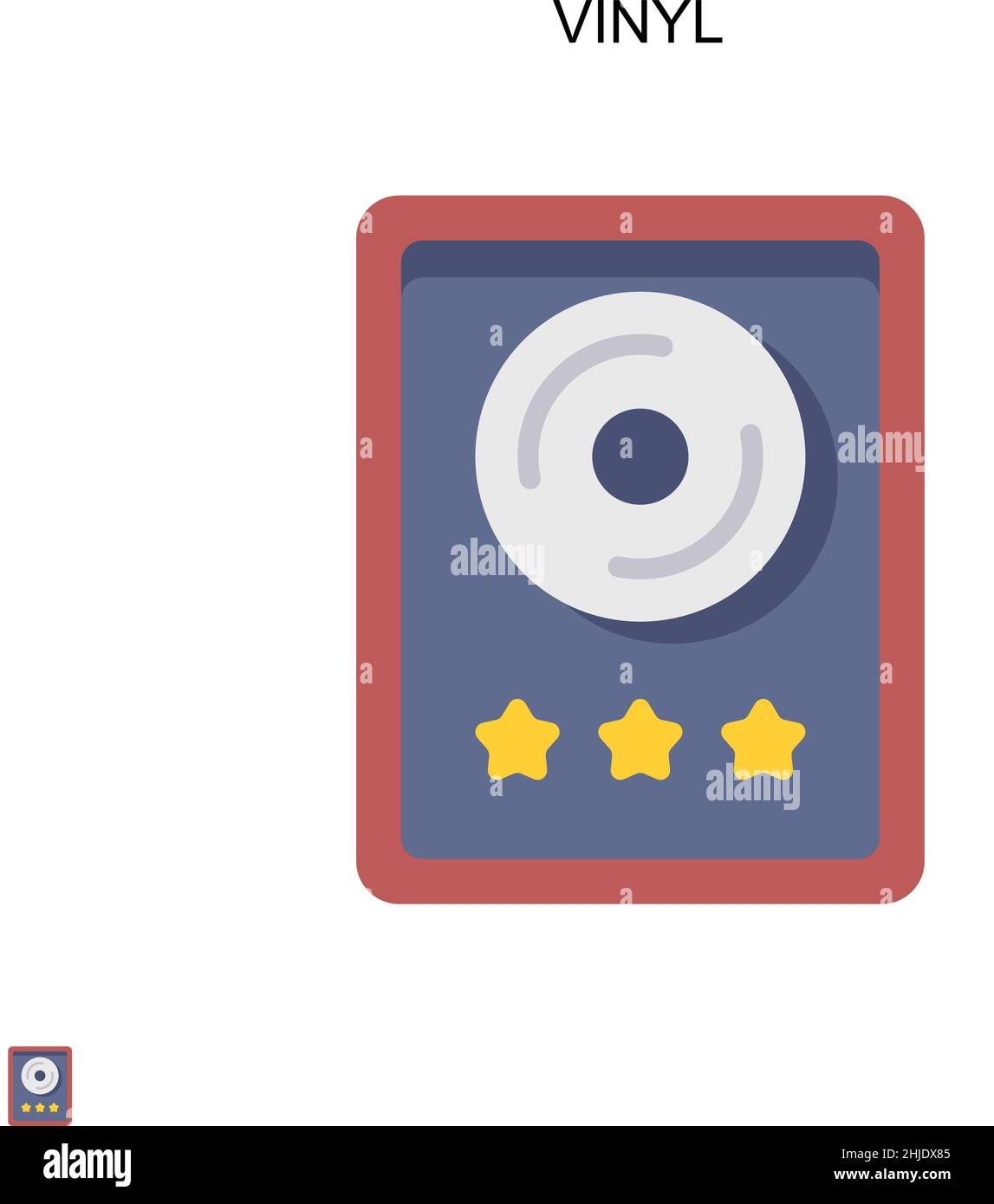 Vinyl Simple vector icon. Illustration symbol design template for web ...