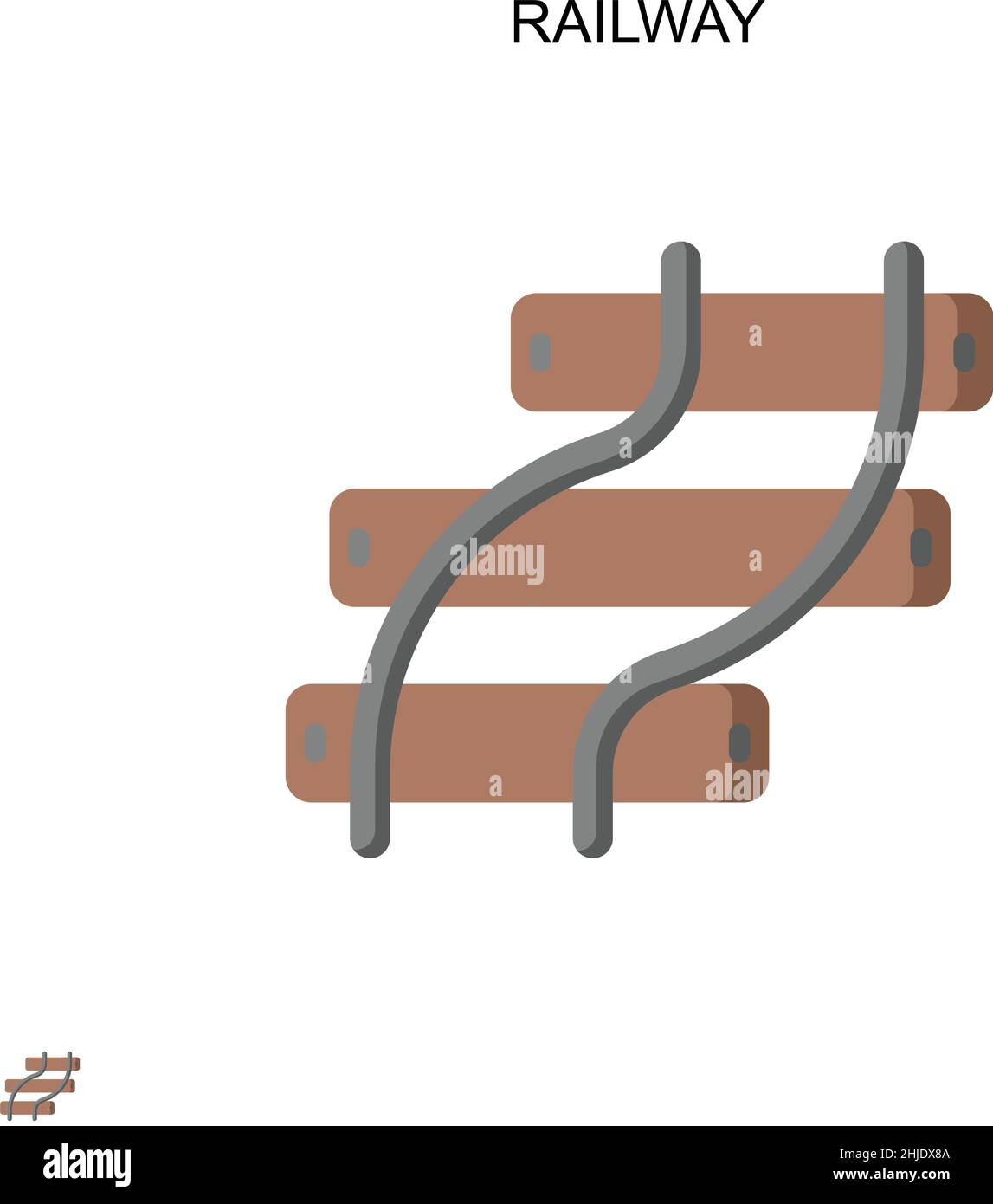 Railway Simple vector icon. Illustration symbol design template for web ...