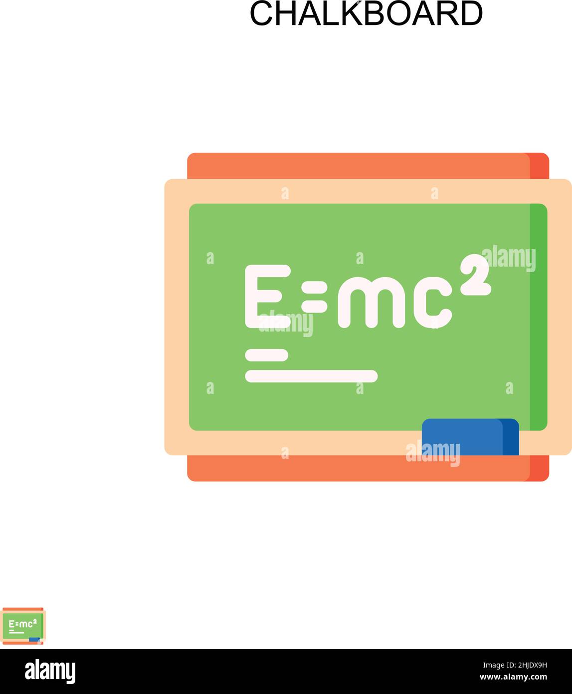 Chalkboard Simple vector icon. Illustration symbol design template for ...