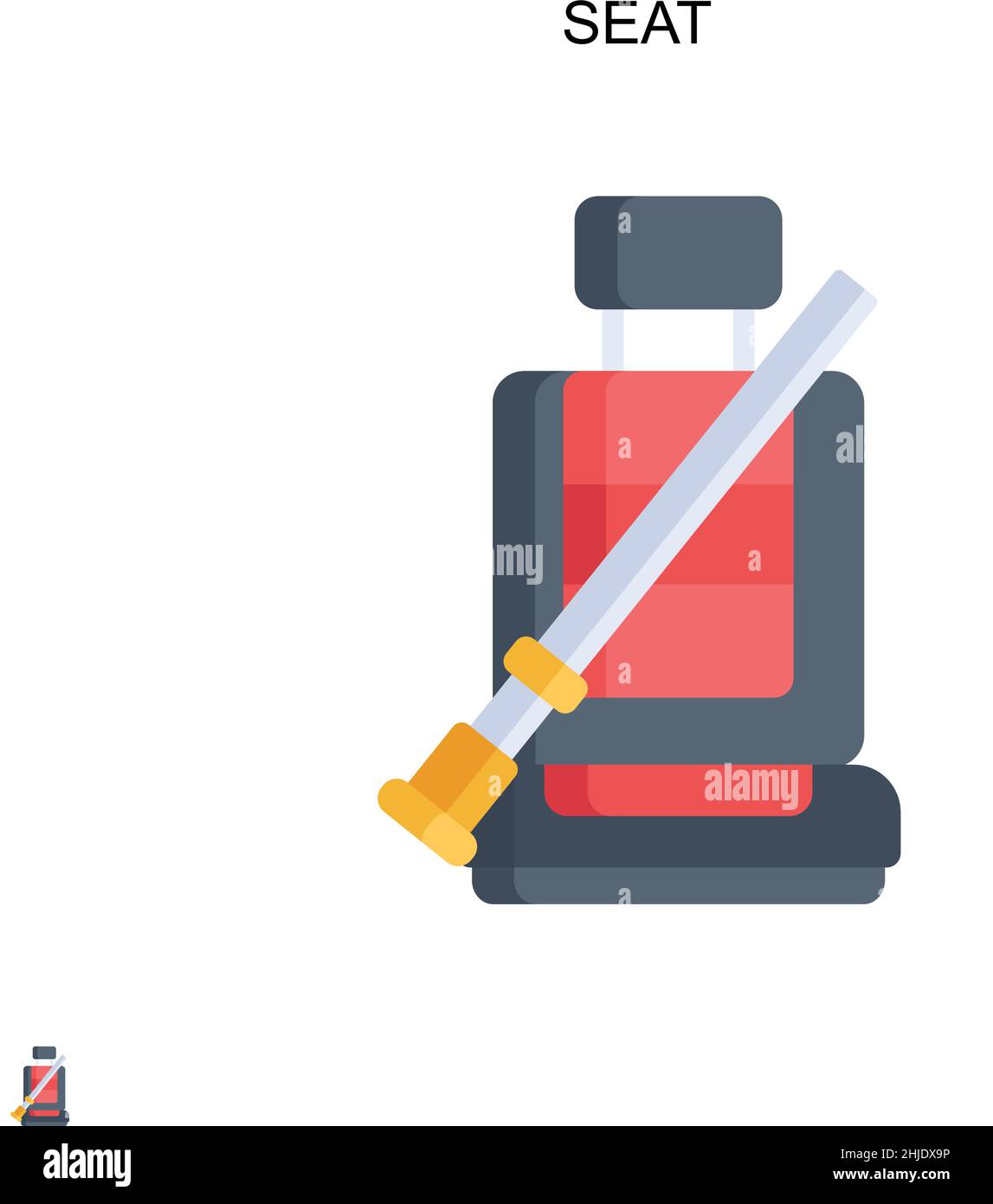 Seat Simple vector icon. Illustration symbol design template for web ...