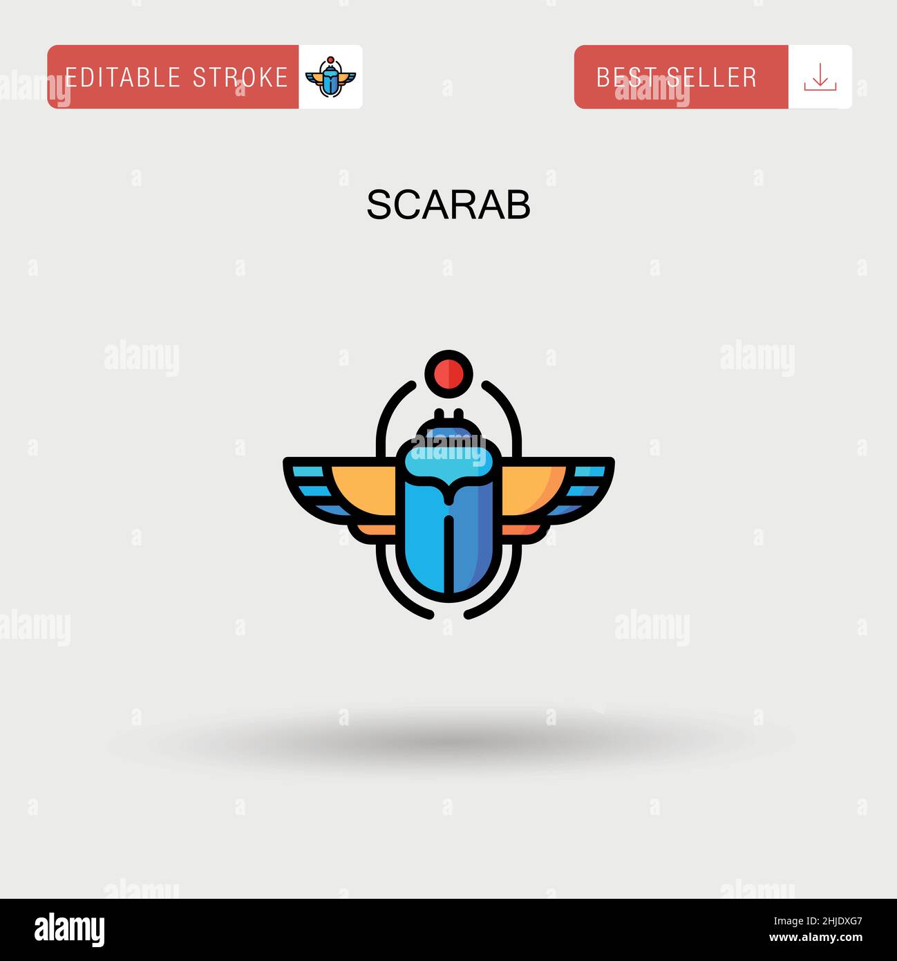 Scarab Simple vector icon Stock Vector Image & Art - Alamy