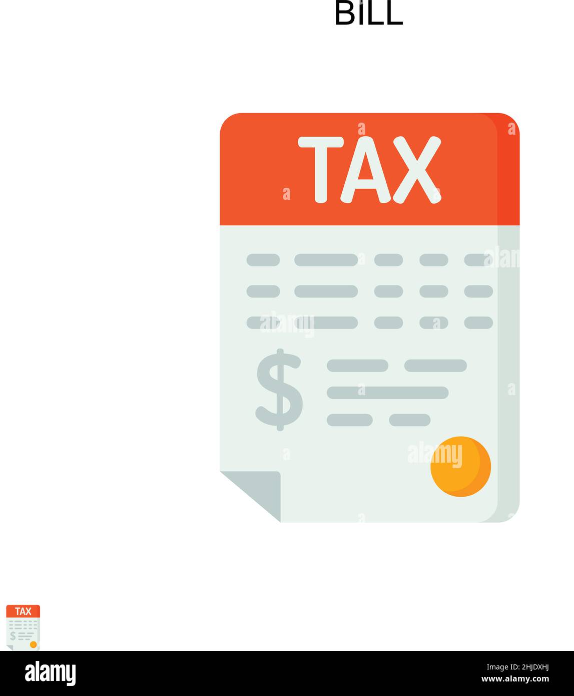 Bill Simple vector icon. Illustration symbol design template for web ...