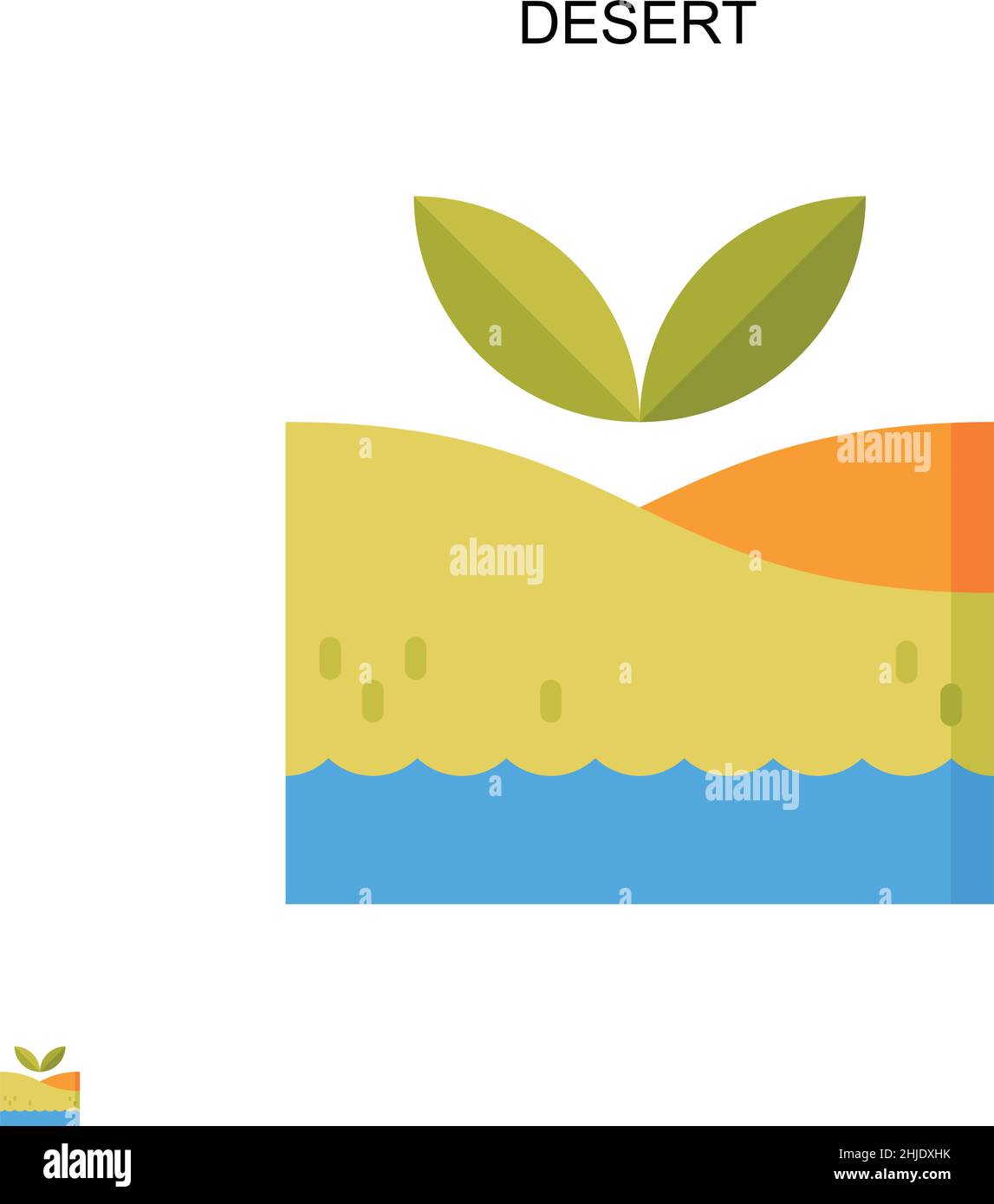 Desert Simple vector icon. Illustration symbol design template for web ...