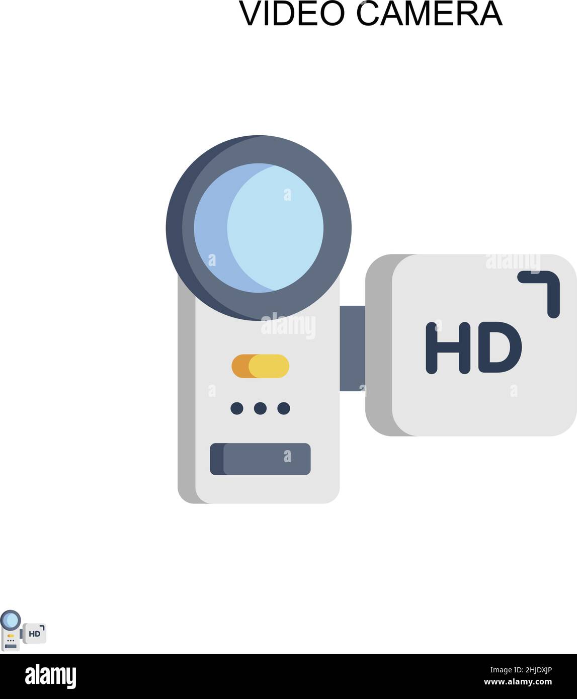 Video camera Simple vector icon. Illustration symbol design template ...