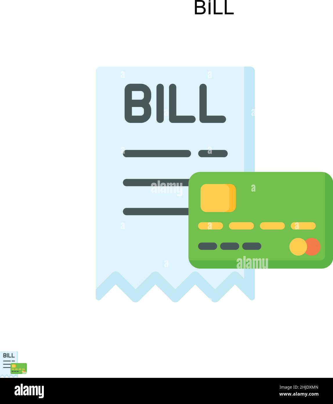 Bill Simple vector icon. Illustration symbol design template for web ...