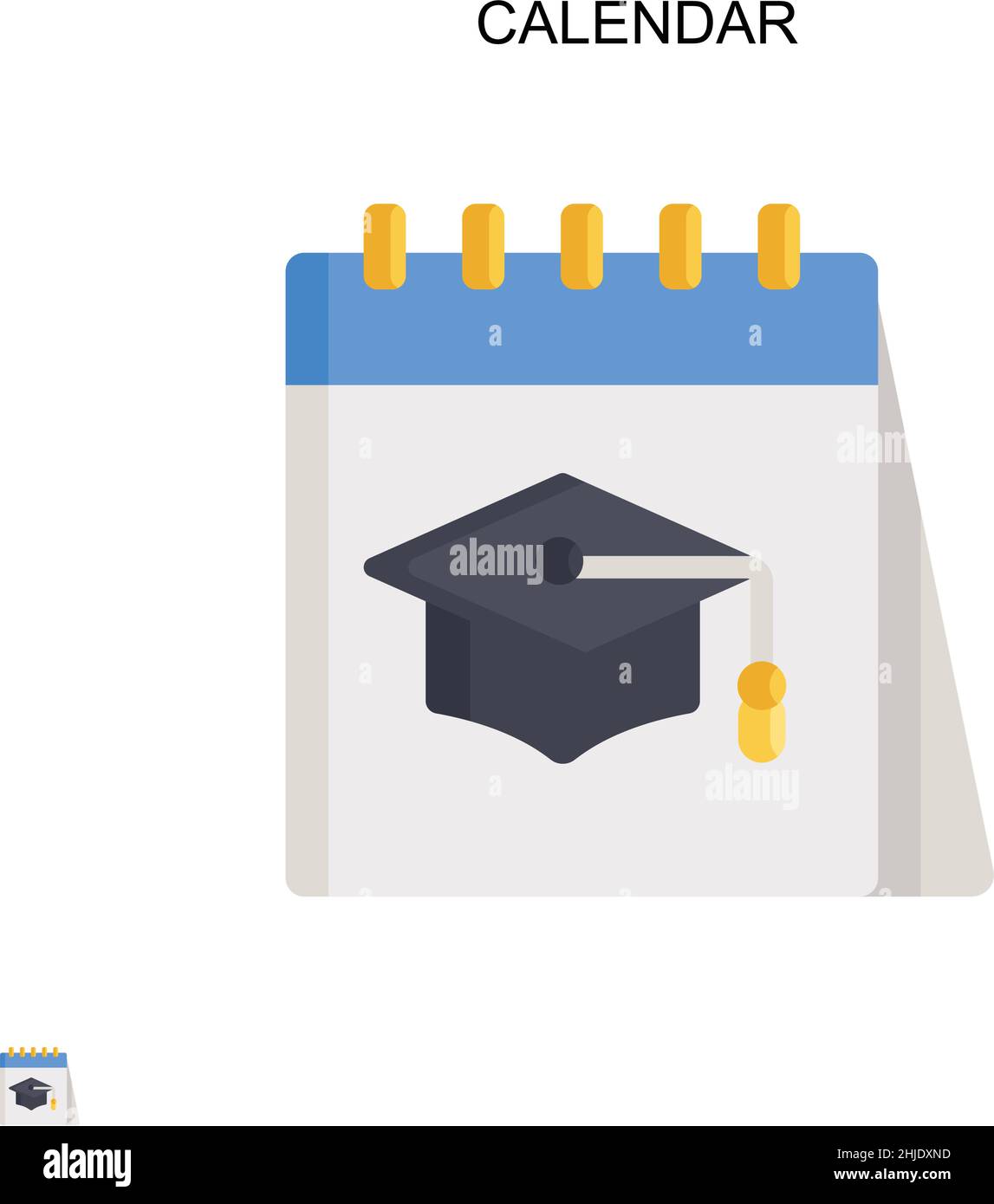 Calendar Simple vector icon. Illustration symbol design template for ...