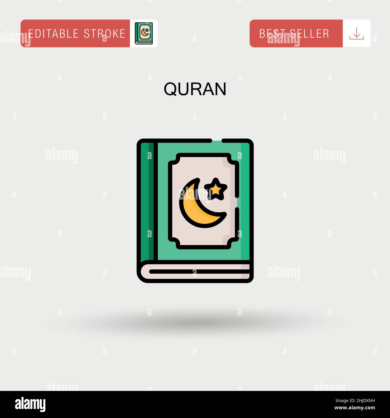 Quran Simple vector icon Stock Vector Image & Art - Alamy