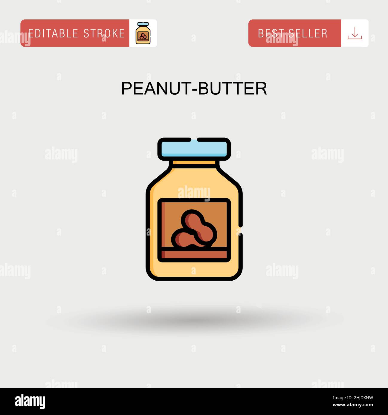 Peanut-butter Simple vector icon Stock Vector Image & Art - Alamy