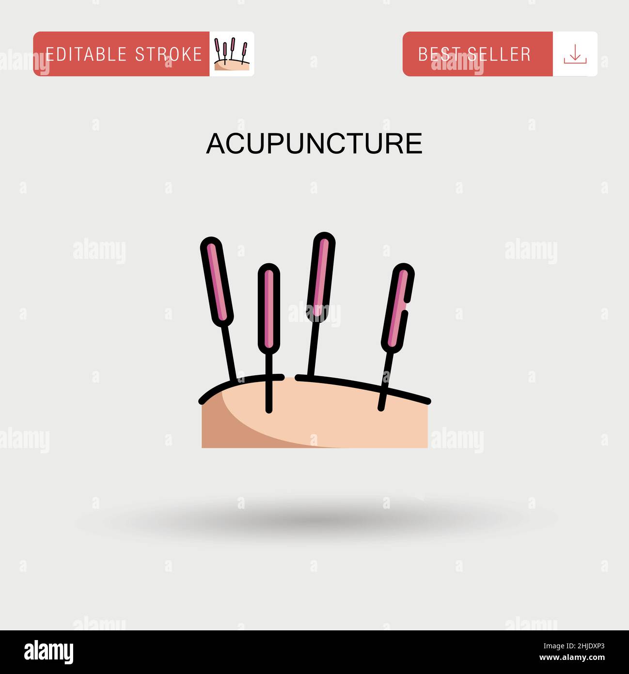 Acupuncture Simple vector icon Stock Vector Image & Art - Alamy