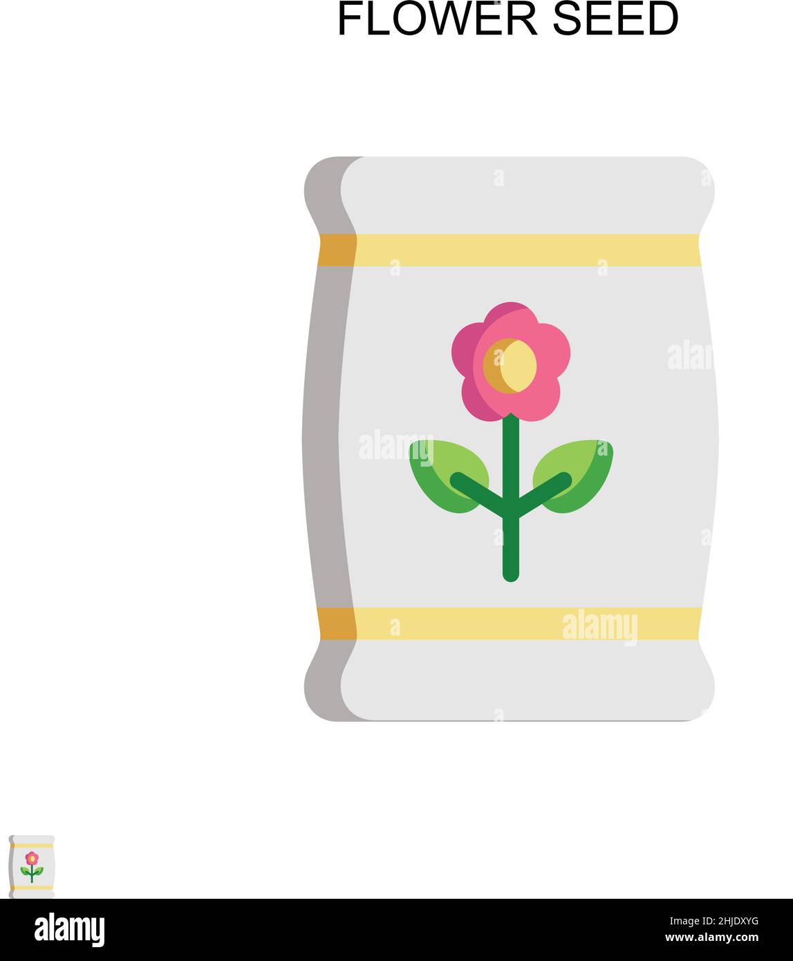 Flower seed Simple vector icon. Illustration symbol design template for ...