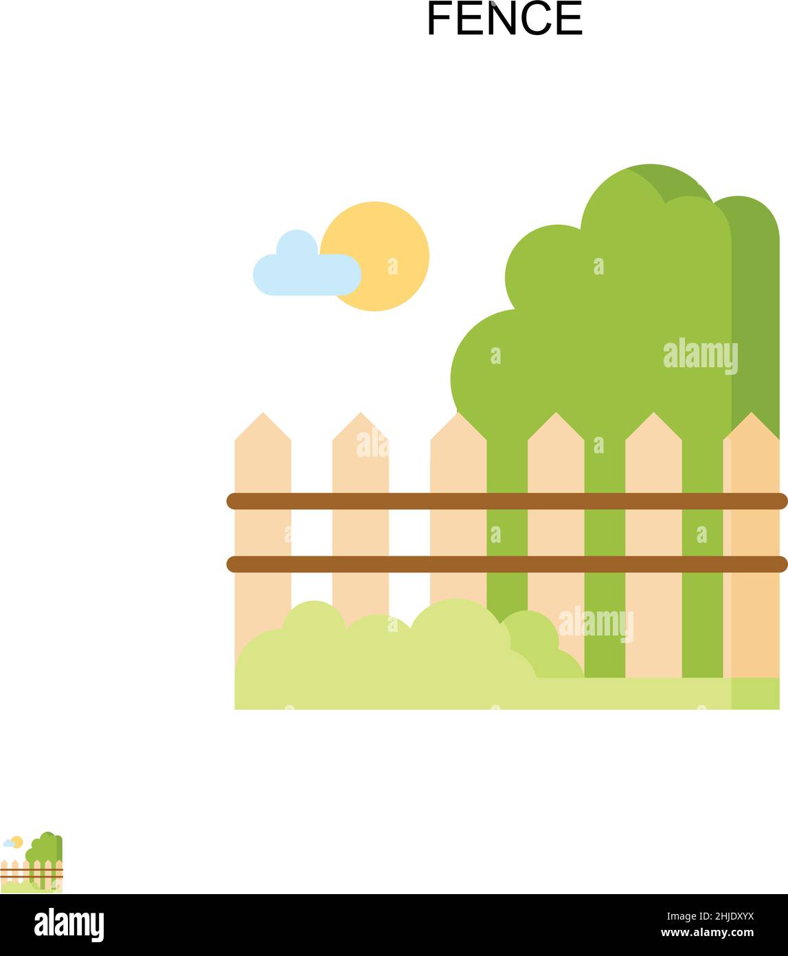 Fence Simple vector icon. Illustration symbol design template for web ...