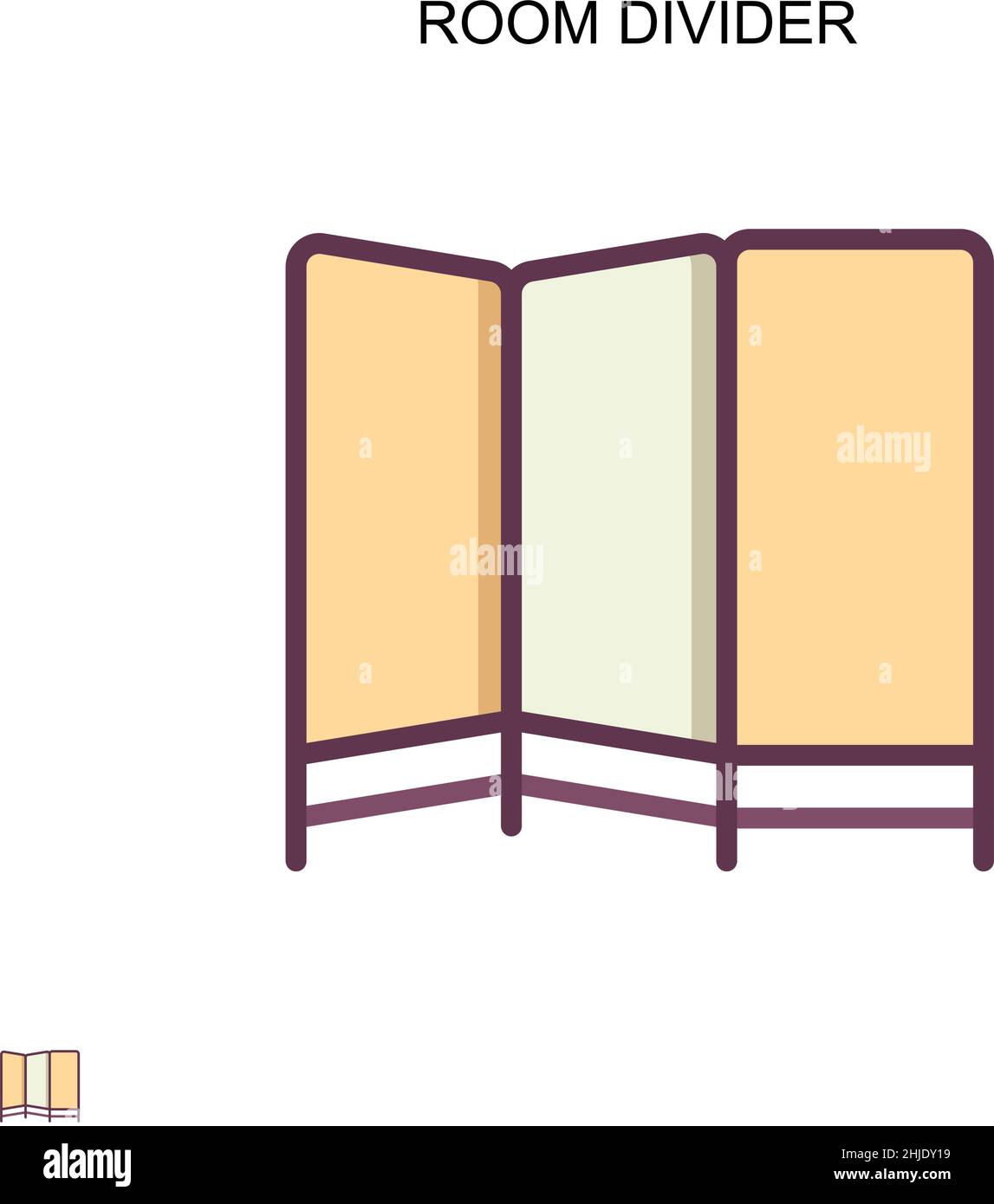 Room divider Simple vector icon. Illustration symbol design template ...