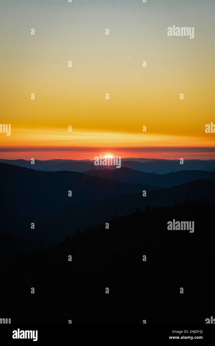 Orange pink purple sunset picture hi-res stock photography and images ...