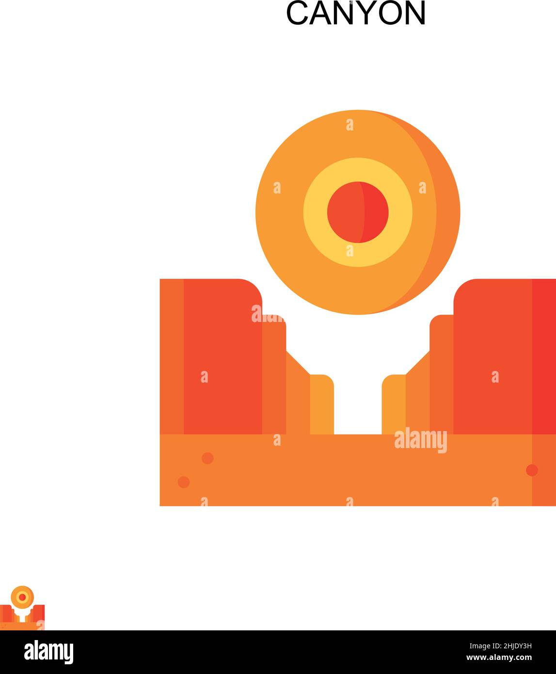 Canyon Simple vector icon. Illustration symbol design template for web ...