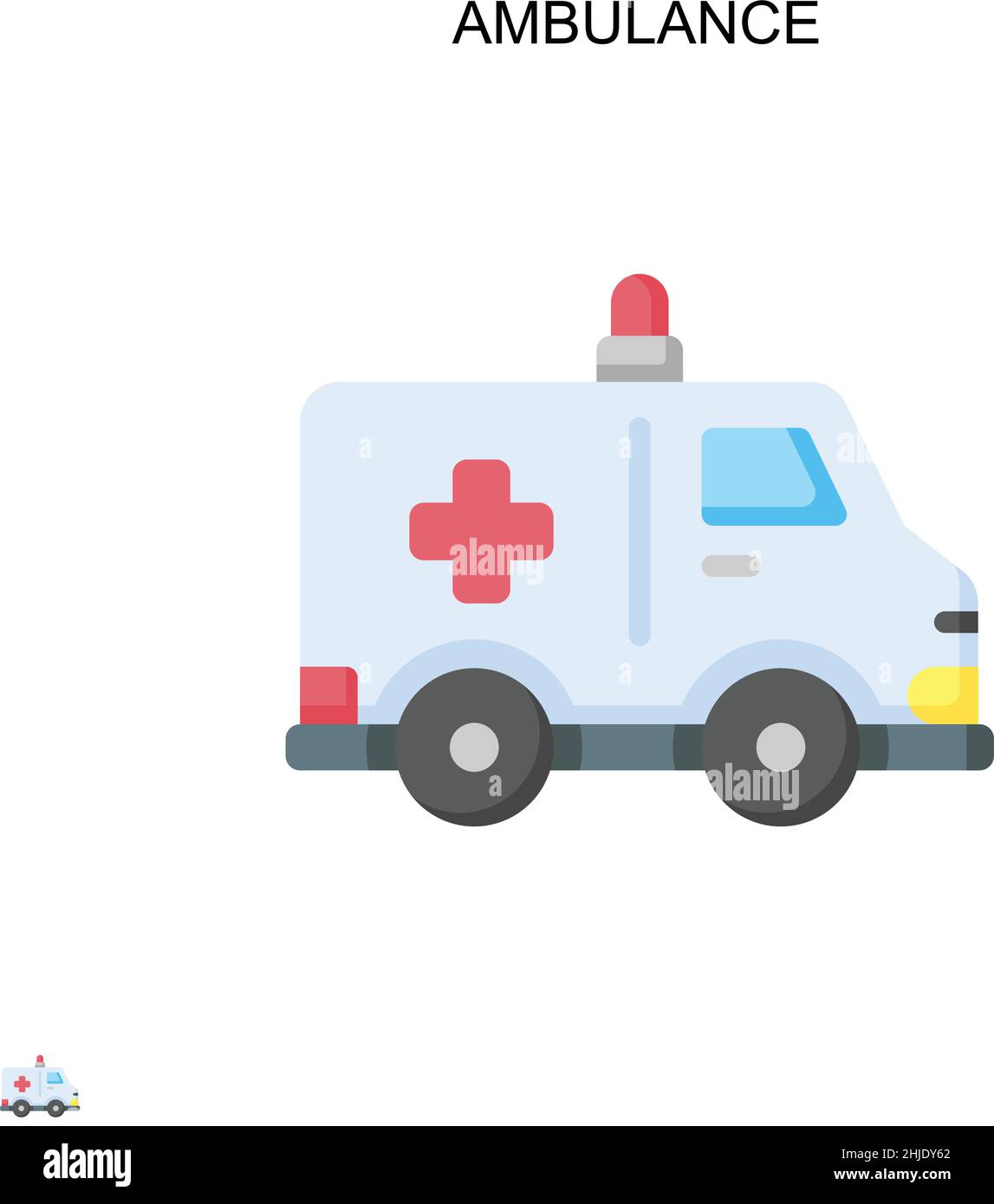 Ambulance Simple vector icon. Illustration symbol design template for ...