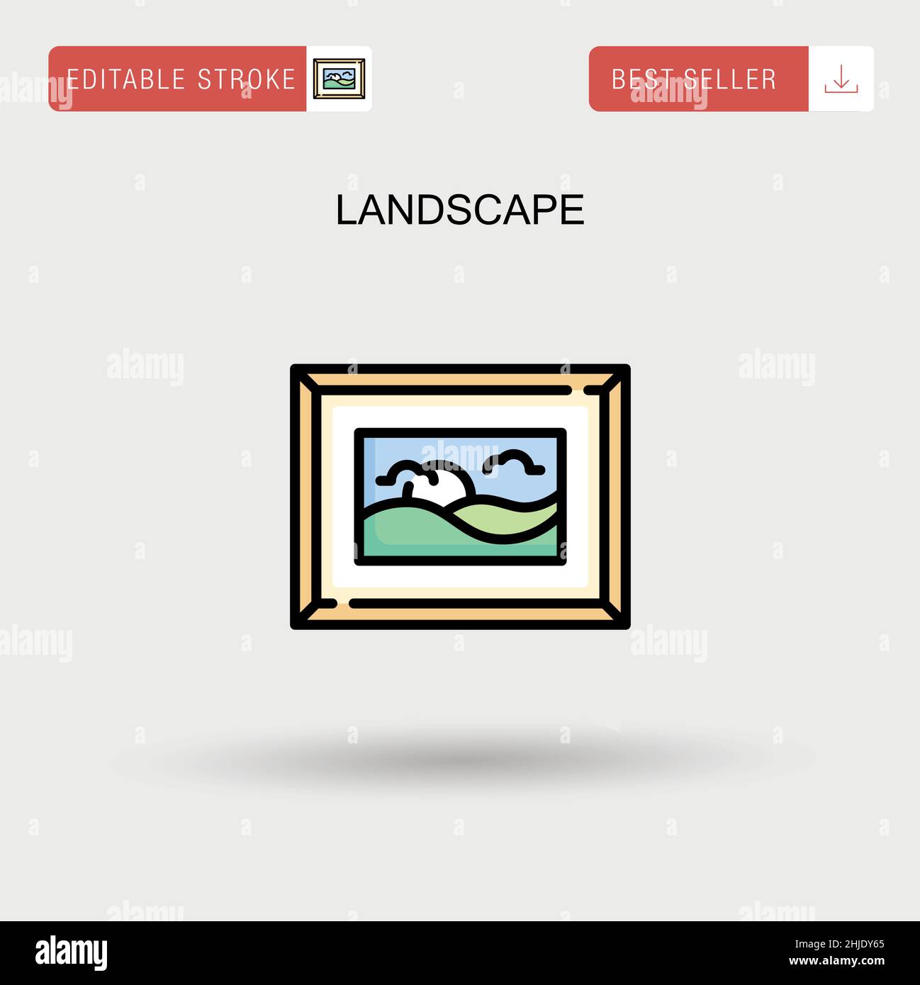 Landscape Simple vector icon Stock Vector Image & Art - Alamy
