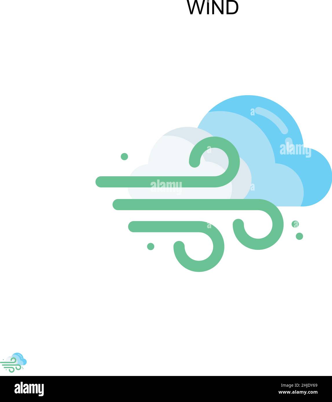 Wind Simple vector icon. Illustration symbol design template for web ...