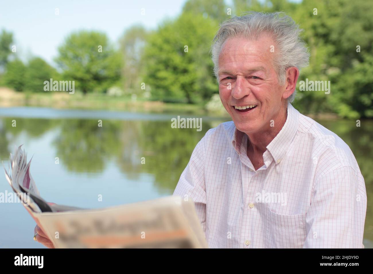 Beautiful old man outside Stock Photo - Alamy