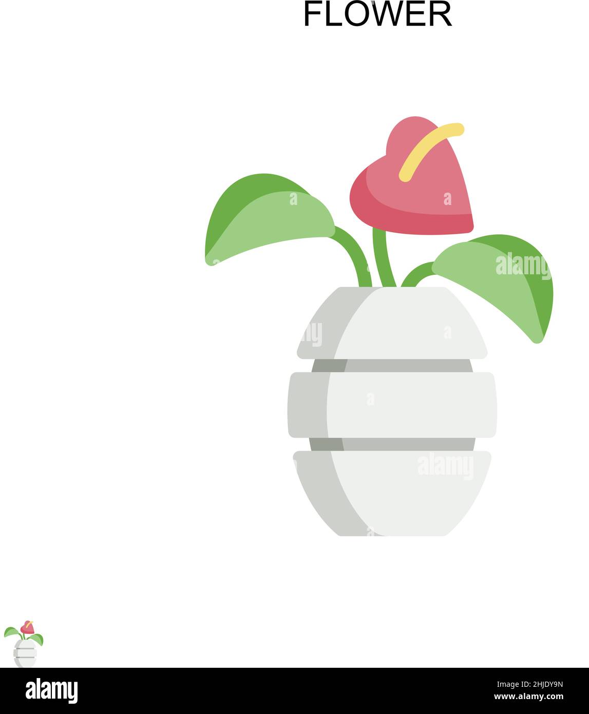 Flower Simple Vector Icon Illustration Symbol Design Template For Web Mobile Ui Element Stock