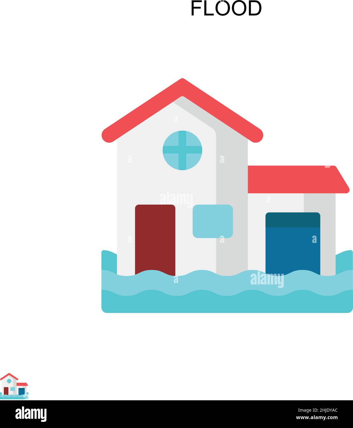 Flood Simple vector icon. Illustration symbol design template for web ...