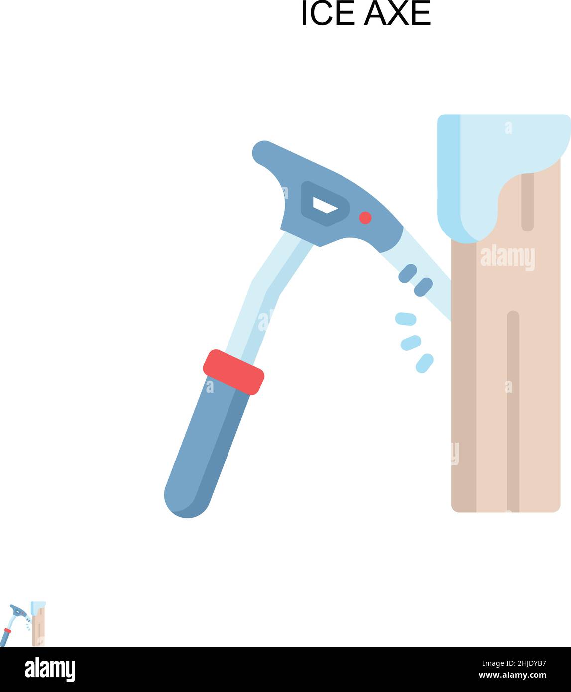 Ice axe Simple vector icon. Illustration symbol design template for web ...