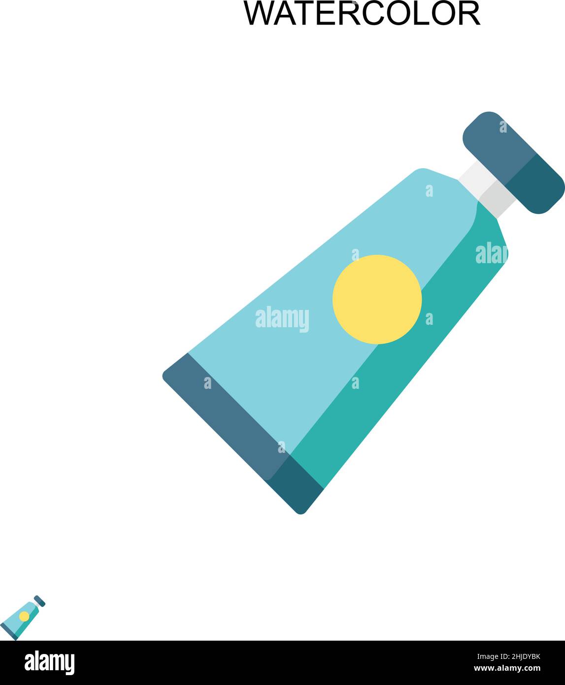 Watercolor Simple vector icon. Illustration symbol design template for ...