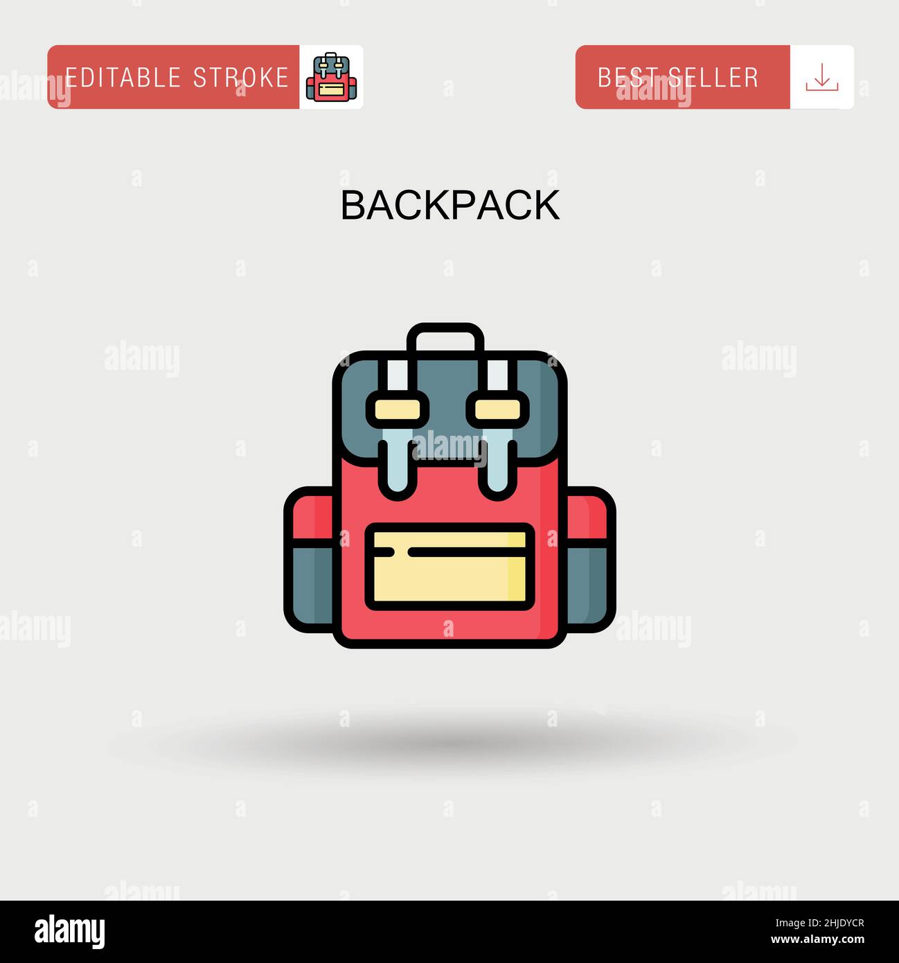 Backpack Simple vector icon Stock Vector Image & Art - Alamy