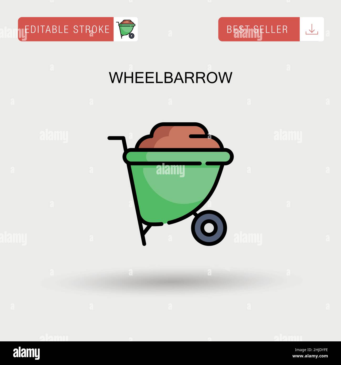 Wheelbarrow wheel barrow Stock Vector Images - Alamy