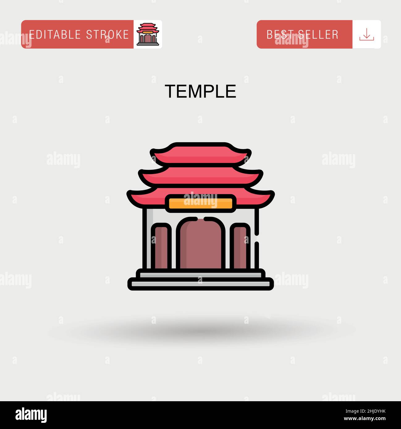 Temple Simple vector icon Stock Vector Image & Art - Alamy