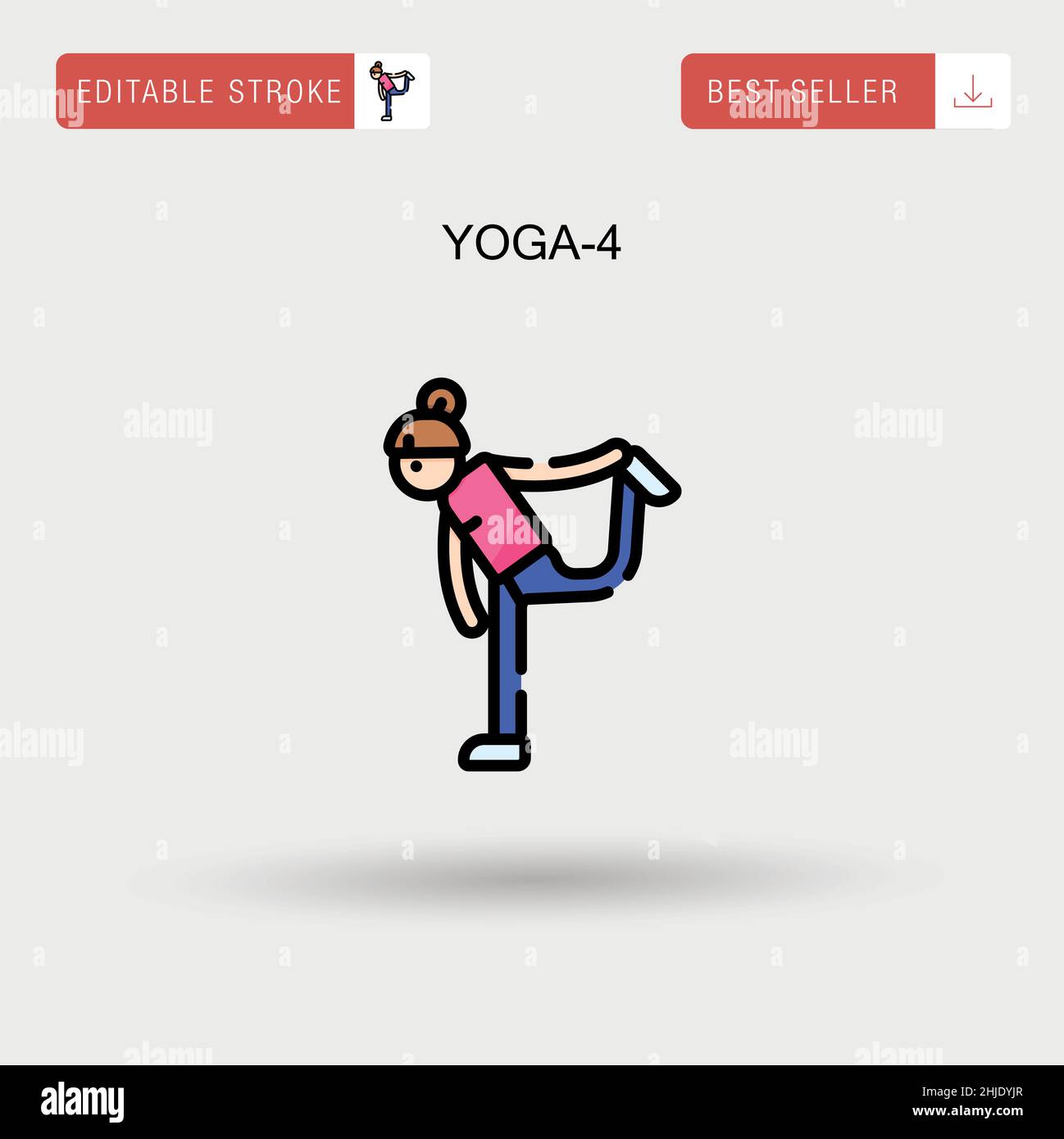 Yoga-4 Simple vector icon Stock Vector Image & Art - Alamy
