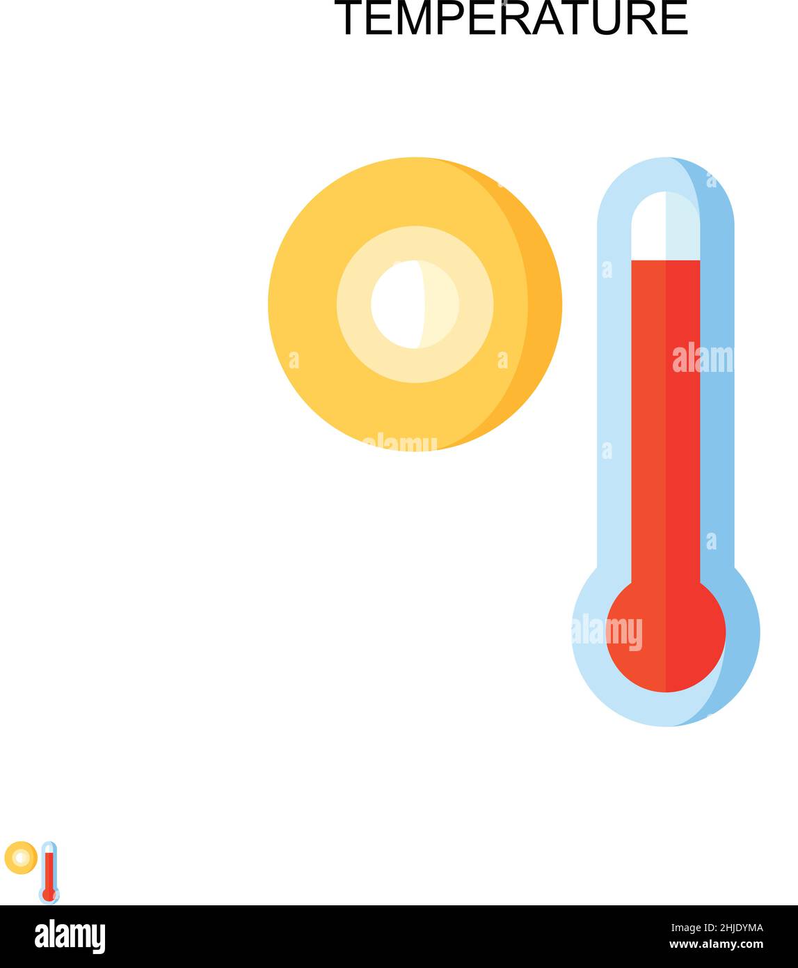 Temperature Simple vector icon. Illustration symbol design template for ...