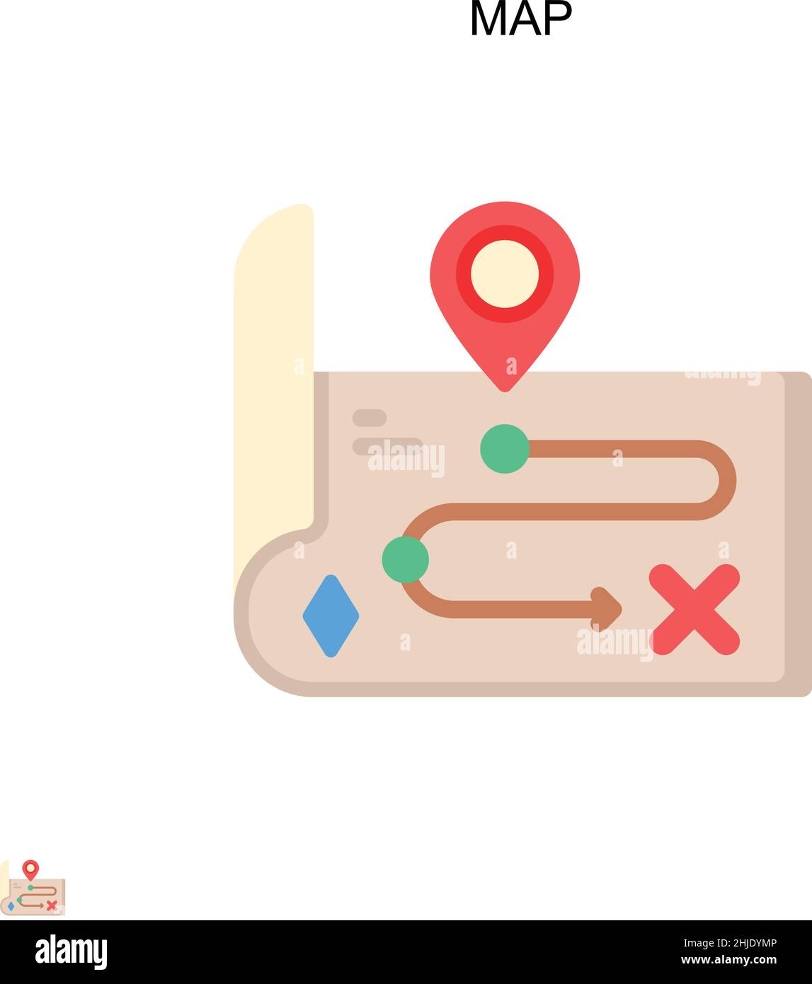 Map Simple vector icon. Illustration symbol design template for web ...