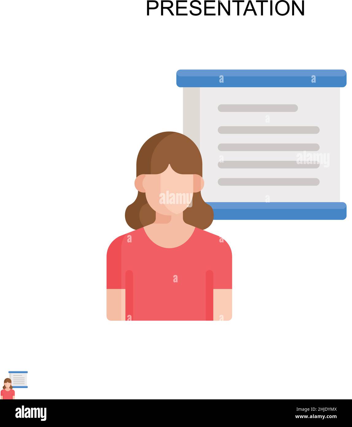 Presentation Simple Vector Icon Illustration Symbol Design Template For Web Mobile Ui Element
