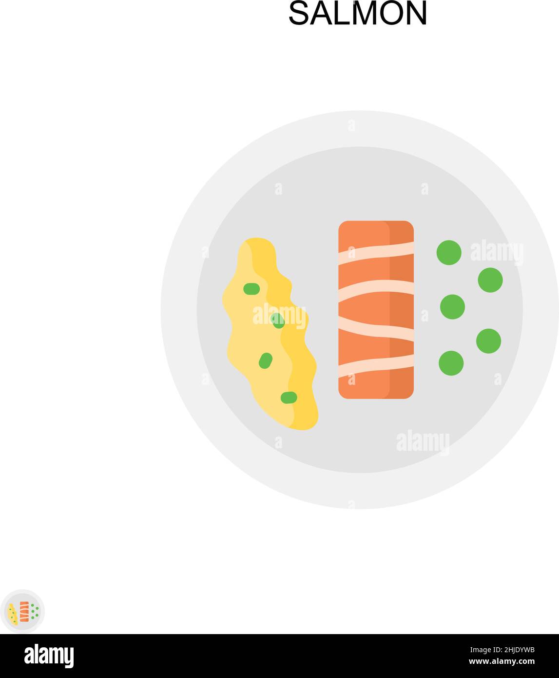Salmon Simple vector icon. Illustration symbol design template for web ...