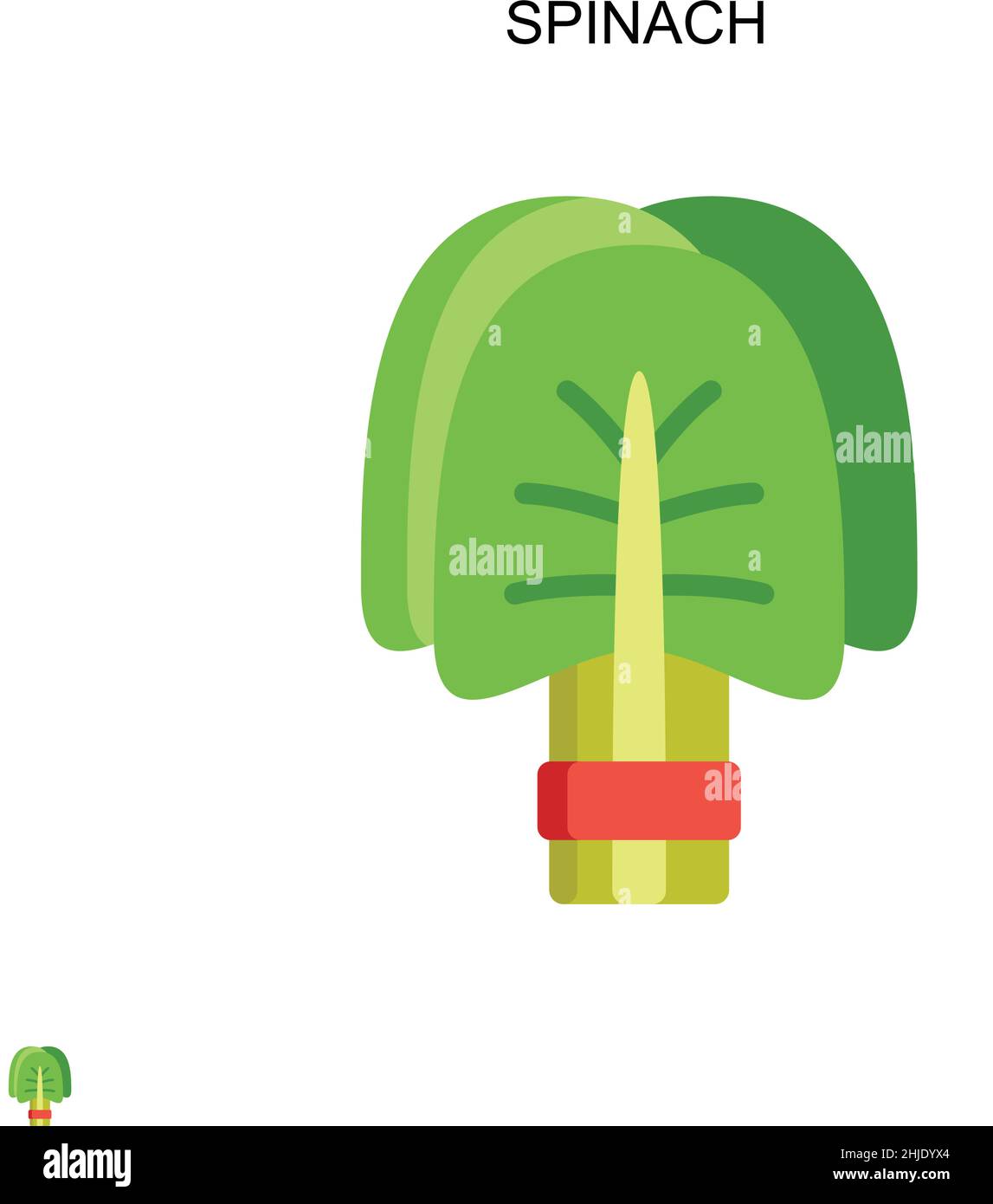 Spinach Simple vector icon. Illustration symbol design template for web ...