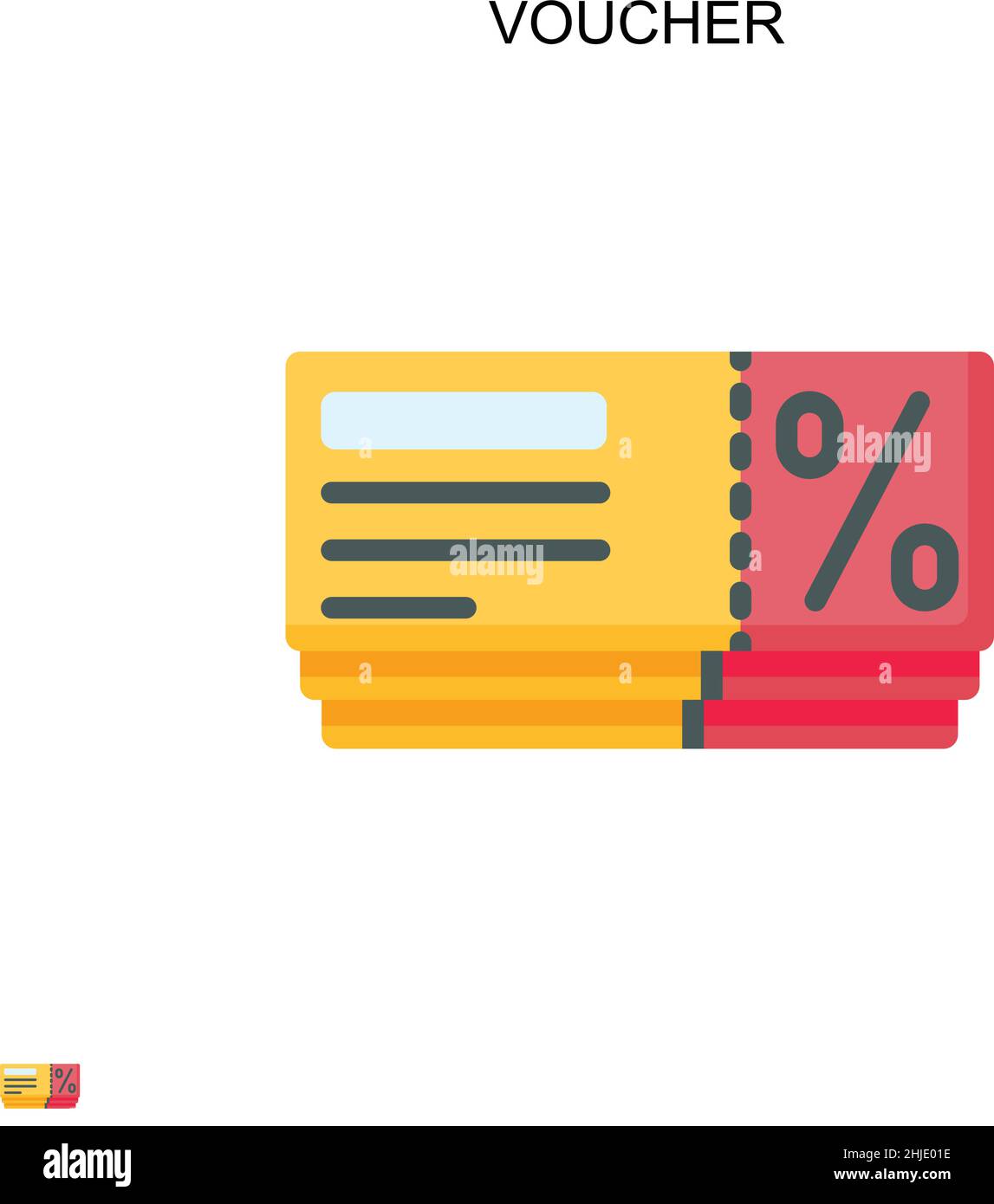 Voucher Simple vector icon. Illustration symbol design template for web ...