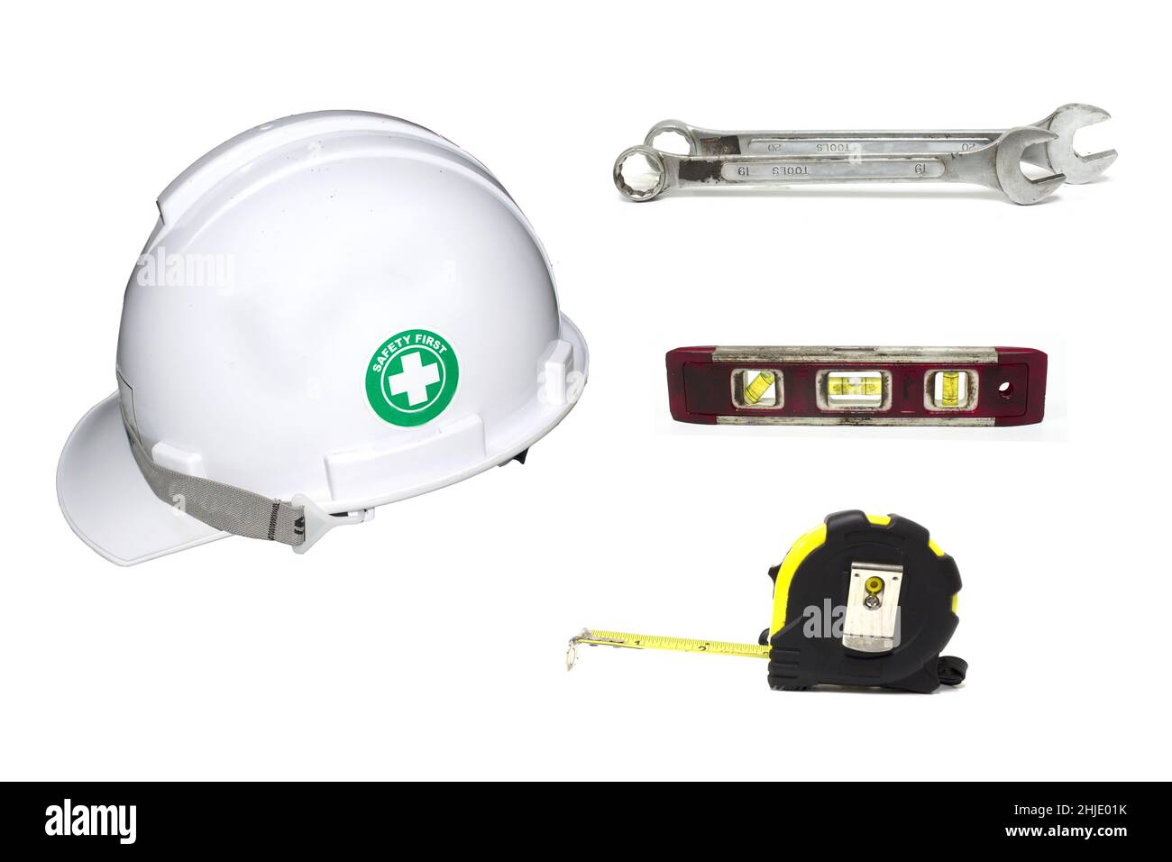 Safety Engineer Helmet ,Isolated with White background Stock Photo - Alamy